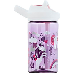 CamelBak Eddy+ Kids BPA-Free Water Bottle with Straw, 14oz Unicorn party