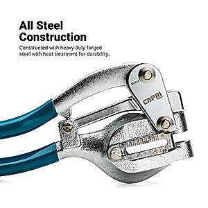 Capri Tools CP21050 21050 Metal Hole Punch Set With Puncher 16 Piece, Black