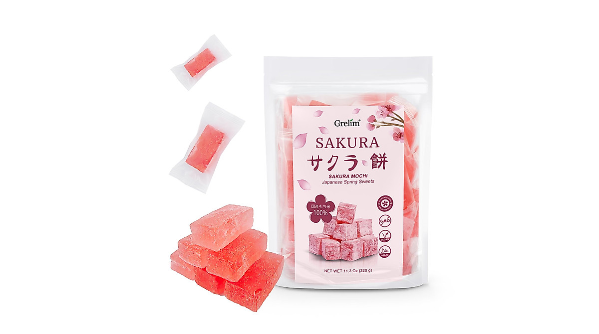 GRELIM Sakura Mochi Candy - Soft & Delicious Treat