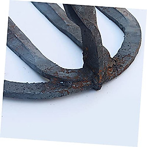 DOITOOL 4 Cleaning Tool Digging Tools Mini Tool Rake Head Replacement Mini Rake Small Shrub Rake Garden Tools Gardening Rake Lawn Forging Shrub Black Cultivator Rake