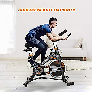 YOSUDA Indoor Cycling Bike Stationary - Exercise Bike for Home Gym with Comfortable Seat Cushion, Silent Belt Drive, iPad Holder