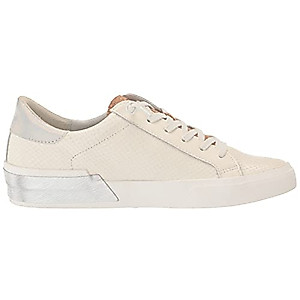 Dolce Vita Women's Zina Sneaker, White/Natural Embossed Leather, 8.5