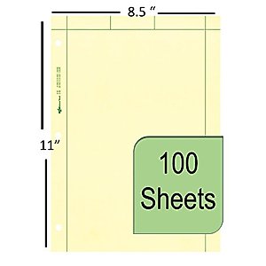 National Computation Pad, 5 x 5 Quad Ruling and Unruled, 8.5" x 11", 100 Sheets (42382)