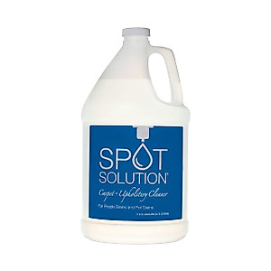 Spot Solution – 1 Gallon Carpet & Upholstery Spot Cleaner for Stains – Odor Free - Removes Pet Stain and People Stains – No Soap, No Residue – 128 oz