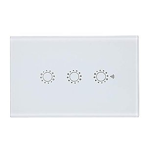 WiFi Smart Touch Panel Light Switch, Smart Switch Support Voice Control Phone APP Control Touch Control with Timing Function for Smart Home(White)