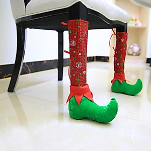Christmas decorations,IEason Christmas Decorations Christmas Restaurant Bars Chairs Feet Sets Of Stools (Red)