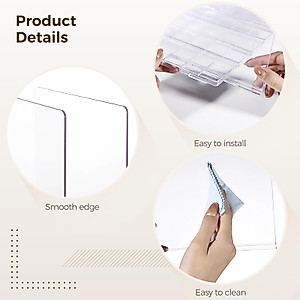 2 Pack Purse Divider Organizers for Closet, 16.3'' x 7.9'' x 6.4'' Adjustable Clear Shelf Dividers for Bags Purses Closet Organization, Handbag Divider Organizer Holders for Bookshelf Bedroom