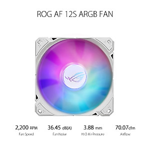 ASUS ROG RYUO III 240 ARGB White Edition All-in-one AIO Liquid CPU Cooler 240mm Radiator, Asetek 8th gen Pump Solution, Anime Matrix™ LED Display and ROG AF 12S ARGB Fan.