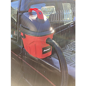 3 Gallon Portable Wet/Dry Vacuum Vac Cleaner 3 Peak Horsepower For Home Shop Cleaning With 1-1/4 In. x 4 Ft. Hose, Reusable Dry Filter with Clamp Ring, Foam Filter, Crevice Nozzle, Gulper Nozzle