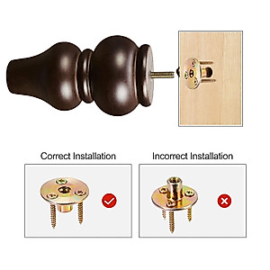 Wood Furniture Legs 6 inch Sofa Legs Pack of 4,Round Couch Legs Espresso Mid Century Desk Legs,Sofa Replacement Parts,For Dresser Legs Sideboard Recliner Couch Circle Chair Couch Riser Coffee Table