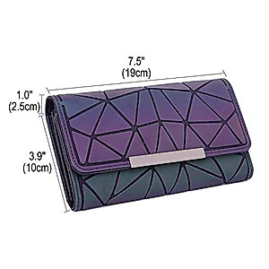 Geometric Luminous Purses and Handbags Holographic Reflective Crossbody Bag Wallet Flash Rainbow Tote NO.1P