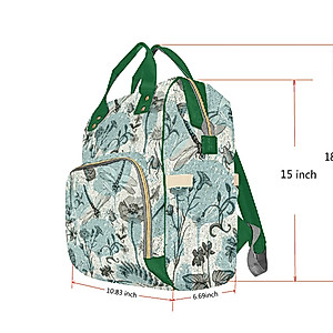 InterestPrint Lightweight Diaper Bag Backpack Convenient for Travel Spi-der Webs Black White