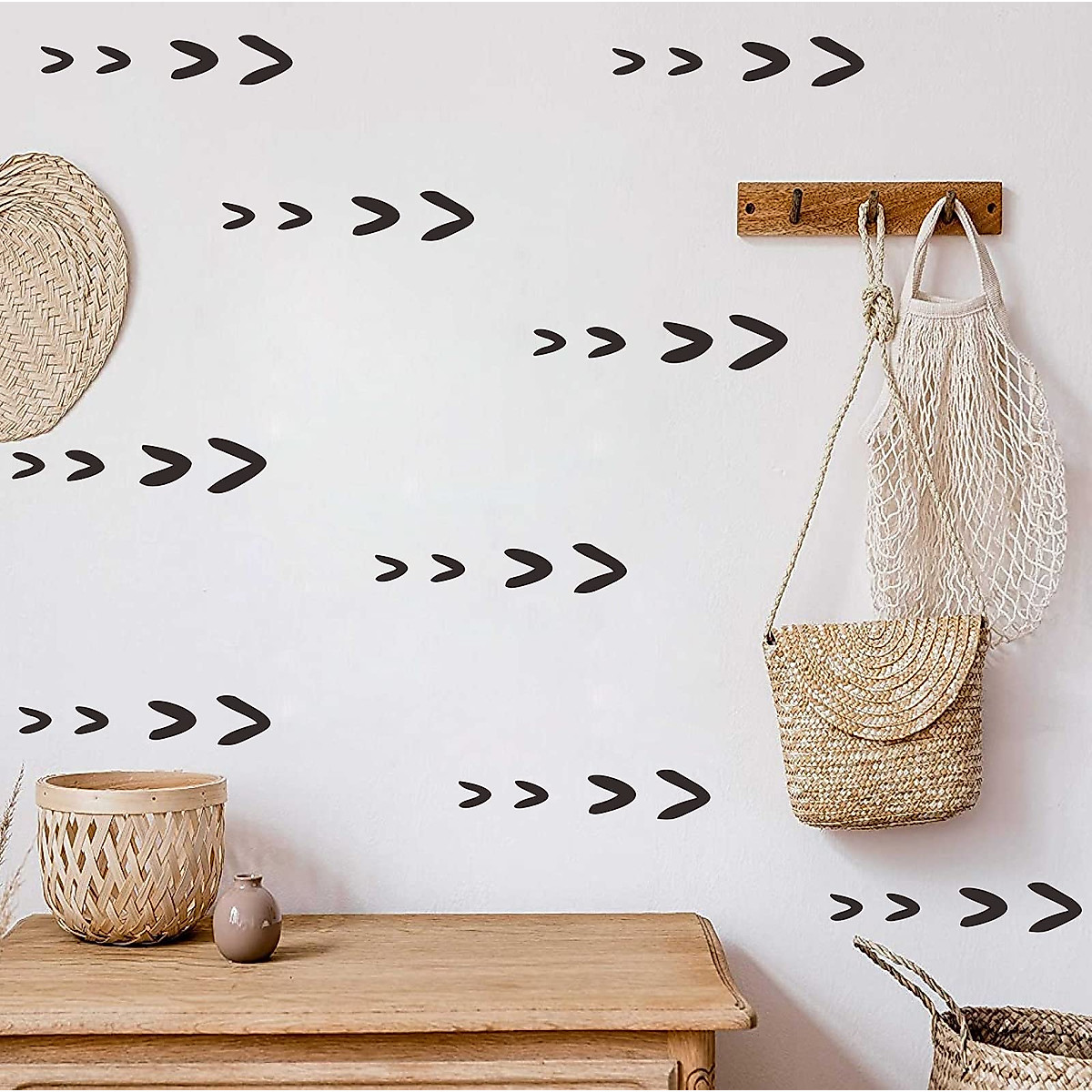 Geometric Wall Decals Arrow Wall Stickers Modern Wall Decal Minimalist Stripes Wall Stickers Removable Peel and Stick Wall Decals for Nursery Bedroom Living Room