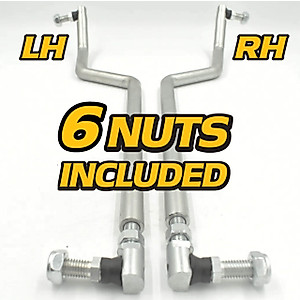 HD Switch LH/RH Adjustable Tough Crimped Construction Steering Draglink Drag Link Tie Rod fits John Deere L100 L105 L107 L108 L110 L111 L118 L120 L130 G110 GY20491 GY20492 Includes 4 Locknuts