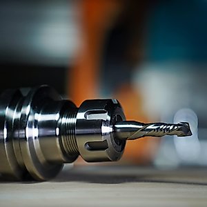 SpeTool Compression Spiral Router Bits UP&Down Cut End Mill 3/8 inch Cutting Diameter with 1/2 inch Shank for CNC Router Woodwork Carving Engraver