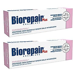 Biorepair Parodontgel® Daily Toothpaste - 2.54 Fluid Ounces (75ml) Tubes (Pack of 2) [ Italian Import ]