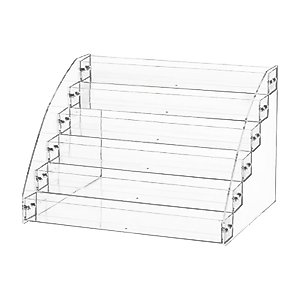 Luwecf Acrylic Business Card Holder Display Stand Display Shelf Transparent Name Cards Holder Desktop Dispenser for Greeting Cards , 6 Tier