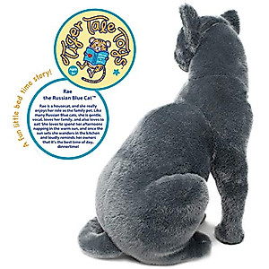 VIAHART Rae The Russian Blue Cat - 12 Inch Grey Stuffed Animal Plush Gray Cat - by Tiger Tale Toys