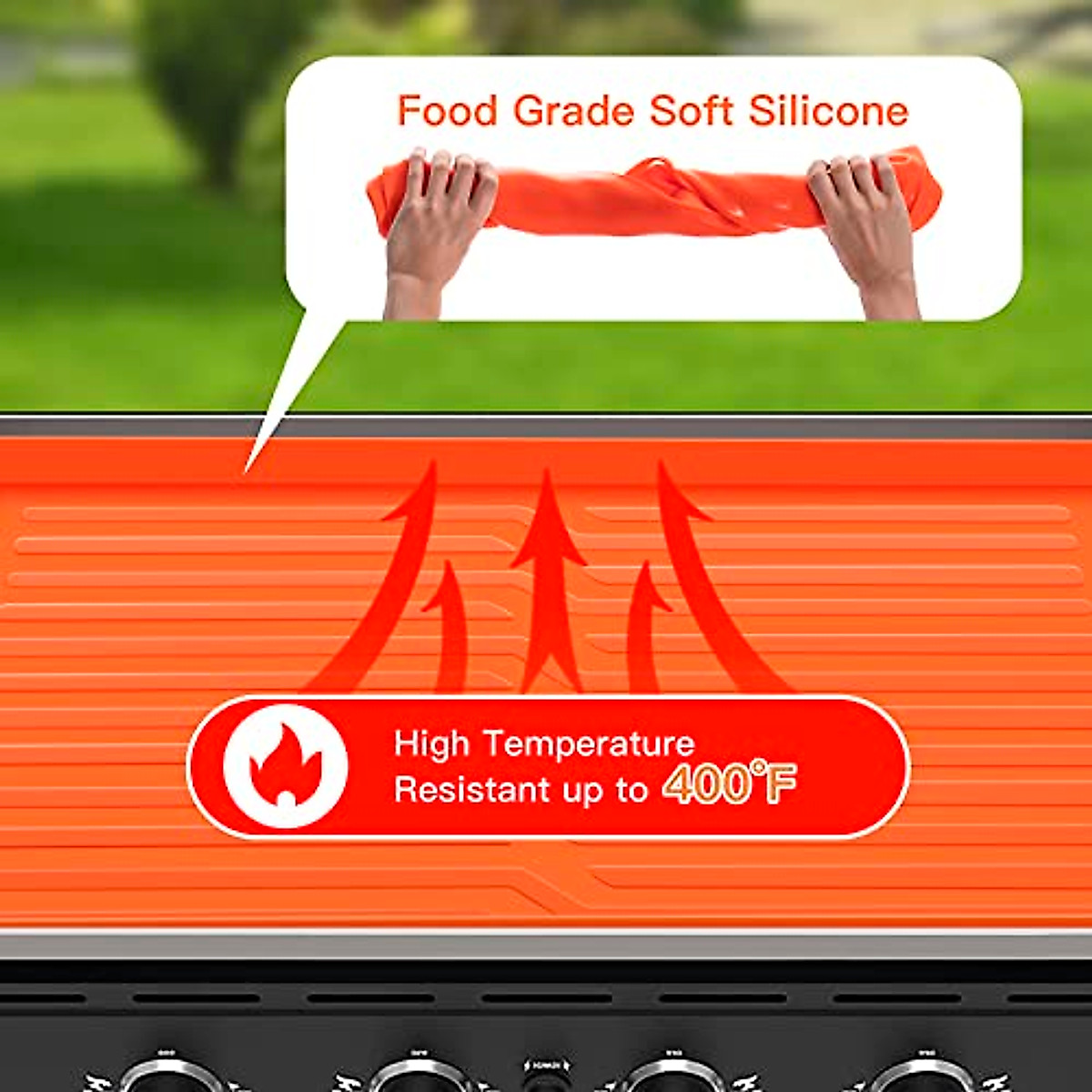 NancyL 36 Inch Griddle Cover for Blackstone, Griddle Mat 36 Inch Protective BBQ Grill for Blackstone Protector Accessories Kit, Blackstone Griddle Mat 36" x 22"