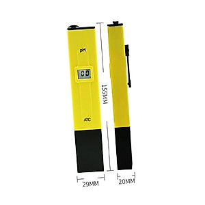 CHILDWEET Ph Measurement Water Ph Pen Portable Ph Pen Water Quality Monitor Ph Test Pen Pool Ph Tester Digital Ph Tester Water Tester Ph Tester Digital Fish Tank Ph Tester LCD Ph Pen Yellow