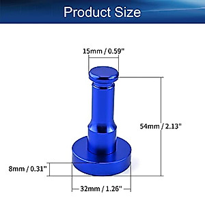 Yinpecly 1.22" Width 2" Height Aluminum Alloy Wall Mounted Hook Single Towel Hanger Robe Hooks with Screws, for Bedroom Bathroom Kitchen Deep Blue Tone 5pcs