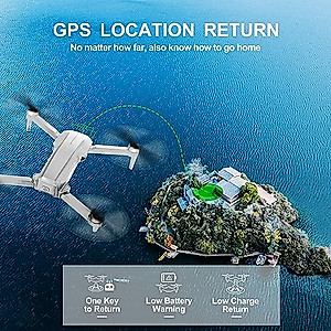 HHD Drones with Camera for Adults 4k, Easy GPS Quadcopter for Beginner with 40 mins Flight Time, 5G FPV Transmission, Auto Return Home, Follow Me，2 Batteries