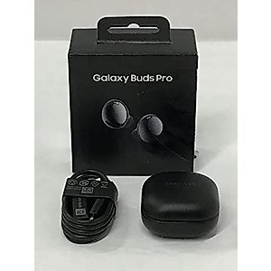 SAMSUNG Galaxy Buds Pro, Bluetooth Earbuds, True Wireless, Noise Cancelling, Charging Case, Quality Sound, Water Resistant, Phantom Black (US Version) (Renewed)