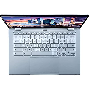 ASUS Newest Flip 2-in-1 14" FHD Touchscreen Chromebook Laptop, Intel Core m3-8100Y(up to 3.4 GHz), 320GB Space(64GB eMMC+256GB Card), 8GB RAM, Webcam, WiFi, Chrome OS, Silver+JVQ MP