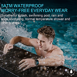 Fitness Tracker with Heart Rate Monitor,Step Counter, Sleep Monitor,Calorie Tracking,Waterproof Activity Tracker with Blood Pressure & SpO2 Smart Watch for Android iPhones Women Men Kids, Black