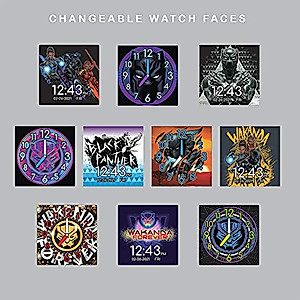 Accutime Kids Marvel Avengers Black Educational Touchscreen Smart Watch Toy for Girls, Boys, Toddlers - Selfie Cam, Learning Games, Alarm, Calculator, Pedometer and more (Model: AVG4597AZ)