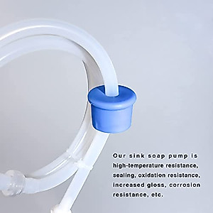 Sink Soap Dispenser Tube Kit, Soap Dispenser Pump for Kitchen Sink and Tube Kit, 40'' Tube Connects Directly to Soap Bottle, No More Refills