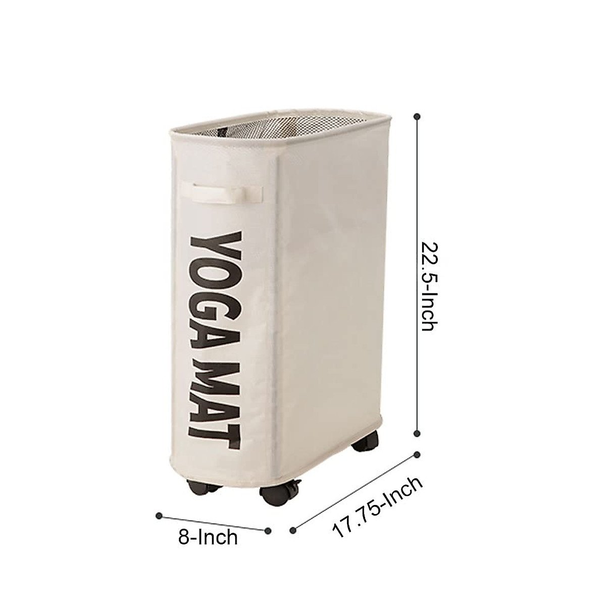 QIAOIDEA Yoga Mat Stand Rack Storage Basket, Yoga mat Holder, Yoga Mat Tube Stand, Home Gym Storage Rack for Foam Roller, Yoga strapand, Resistance Bands, Workout Equipment Storage Organizer