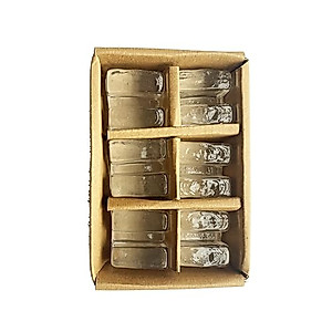 Creative Co-Op Glass Cube Place Card/Photo Holders with Paper Cards, Clear, Set of 6