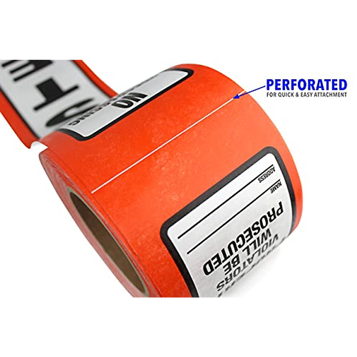 WristCo Posted Sign Orange No Trespassing for outdoors - 4" x 20" 100 per Roll - weatherproof tear-resistant Tyvek high visibility for warning hunting fishing trapping