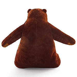 SNOWOLF Djungelskog Bear Giant Simulation 100 cm Bear Toy Stuffed Animal Plush Doll Huge Cuddly Dark Brown Teddy Bear for Home Decoration Valentine's Birthday Gift, 39.3 in/100 cm