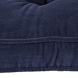 Greendale Home Fashions Standard Rocking Chair Cushion Hyatt Fabric, Denim