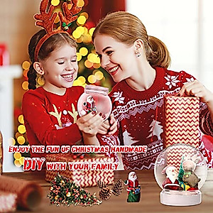 Mimorou 24 Pieces 3.9 Inch DIY Snow Globe Clear Plastic Water Globe with Screw Off Cap Water Globe Jar for DIY Crafts Home Decoration Gifts