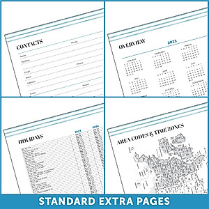 2023-2024 Office Depot® Brand Fashion Monthly Academic Planner, 8-1/4" x 10-3/4", Leaves Blue, July 2023 to June 2024, NS81022L