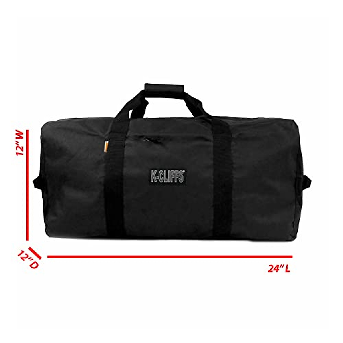 Heavy Duty Cargo Duffel Large Sport Gear Drum Set Equipment Hardware Travel Bag Rooftop Rack Bag (24" x 12" x 12", Black)