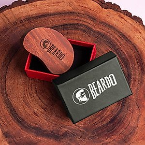 Beardo Boar Bristle Beard Brush For Men | Travel Friendly Pack with Cover | Made from Natural Boar Bristles and Sheesham Wood to shape the beard and simulate hair follicles to boost growth