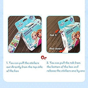 3 Pack Frozen Kids Sticker in 30 Designs,600 Pcs 1-1/2 Inch Self Adhesive Label Roll Stickers for Kids and Teacher(Princess )