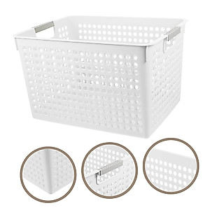 Dirty Clothes Hamper Plastic Organizer Bins Baby Bath Towel Storage Basket White Desktop Plastic Baskets Pp Baby Plastic Laundry Baskets Sundries Storage Holder