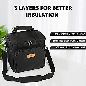 EastMayPoc Lunch Bag for Men - 24L Insulated Lunch Bag, Versatile for Work, Gatherings, Beach - Waterproof, Leak-proof, Sturdy Zipper - Includes Shoulder Strap - Holds 24 Cans