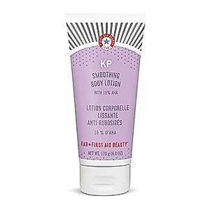 First Aid Beauty KP Smoothing Body Lotion – Chemically Exfoliates and Moisturizes with 10% Lactic Acid (AHA), Urea, Colloidal Oatmeal and Ceramides – 6 oz﻿