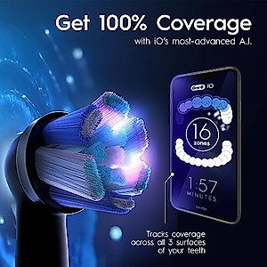 Oral-B iO Series 9 Electric Toothbrush with 4 Brush Heads, Aqua Alabaster