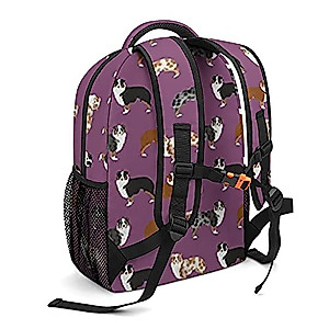 Australian Shepherd Dogs Travel Backpack Casual Sports Bag Oxford cloth suitable For Study Shopping traveling camping