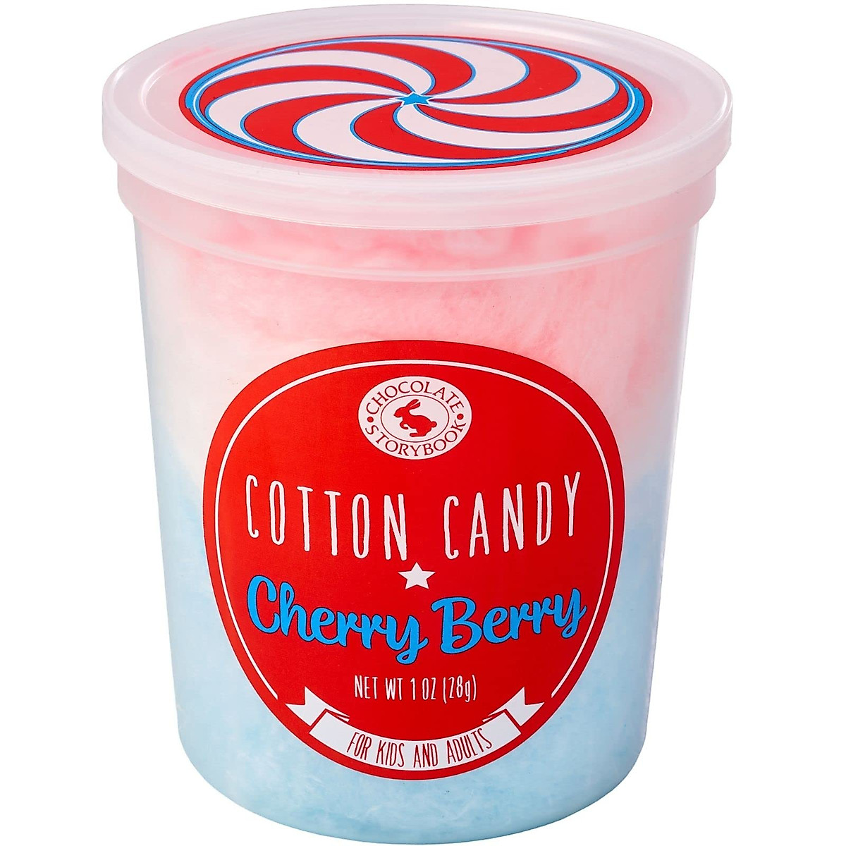 Classic Cotton Candy Candy Gift Box of 6 including Unicorn Tails, Blue Raspberry, Classic Pink, Birthday Cake, Grape, Cherry Berry - Unique ideas for Holidays, Birthdays, Gag Gifts, Party Favors