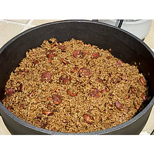 King Kooker 5940 10-Gallon Heavy Duty Cast Iron Jambalaya Pot with Feet and Aluminum Lid