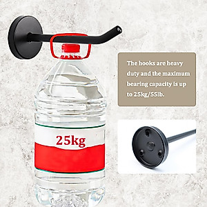 Rannb Robe Hook Coat Hook Heavy Duty Long Nose Wall Mount Hook Stainless Steel Black Matt Surface 145mm/5.7" Length - Pack of 4