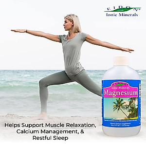 Eidon Liquid Magnesium Concentrate - Ionic Magnesium Drops Supplement for Adults, Men and Women, Supports Muscle Relaxation, Bioavailable, No Additives or Preservatives - Magnesium Chloride, 18 oz